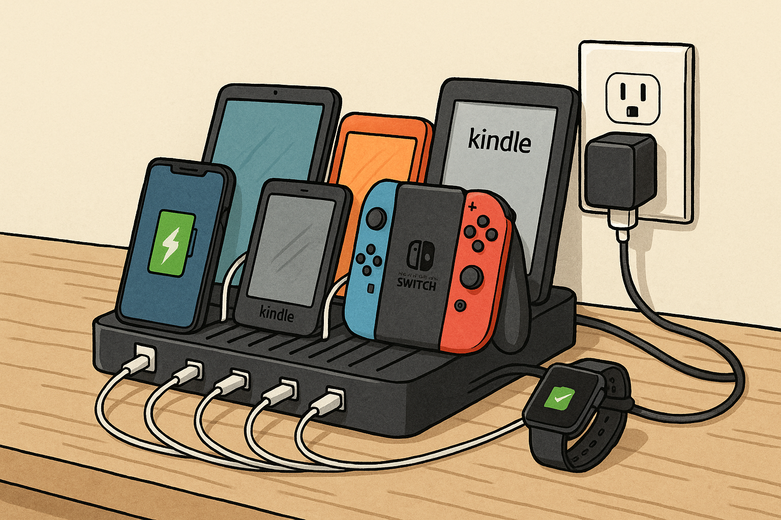 Family Charging Station Ideas: Tech Hub for Big Families